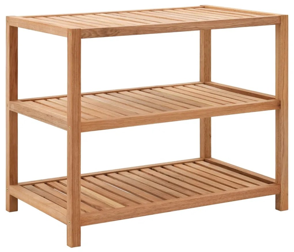 Koupelnový regál masivní ořechové dřevo 64 x 40 x 55 cm 247606