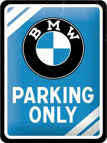 Nostalgic Art Cedule 15x20 BMW Parking Only (modrá) NA26177