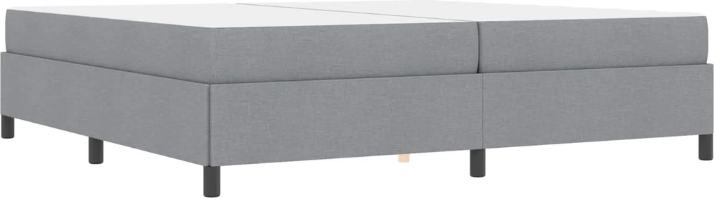 Postel s boxspringem Světle šedá 200 x 200 cm textil 3398885
