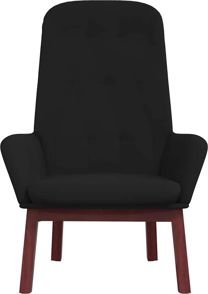 Relaxační křeslo černé samet 341224