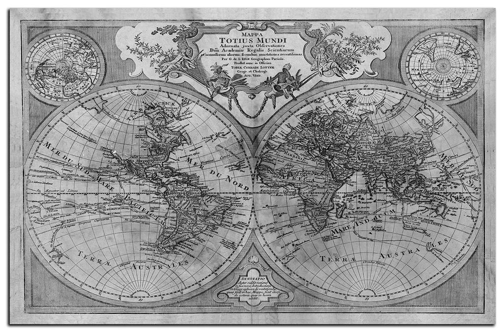 Obraz na plátně - Mapa antického světa 1101QA (75x50 cm)