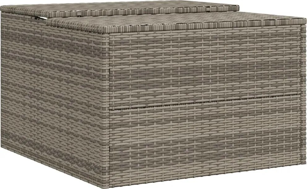 vidaXL Garáž pro robotickou sekačku 86x90x52/57 cm polyratan [365404] Barva: Černá