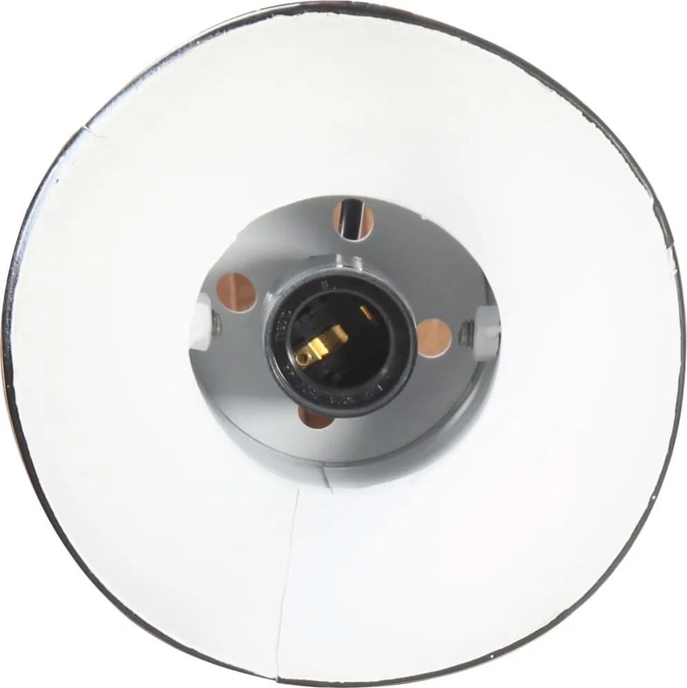 vidaXL Nástěnná lampa industriální styl kulatá E27 [320577] Barva: Bílá