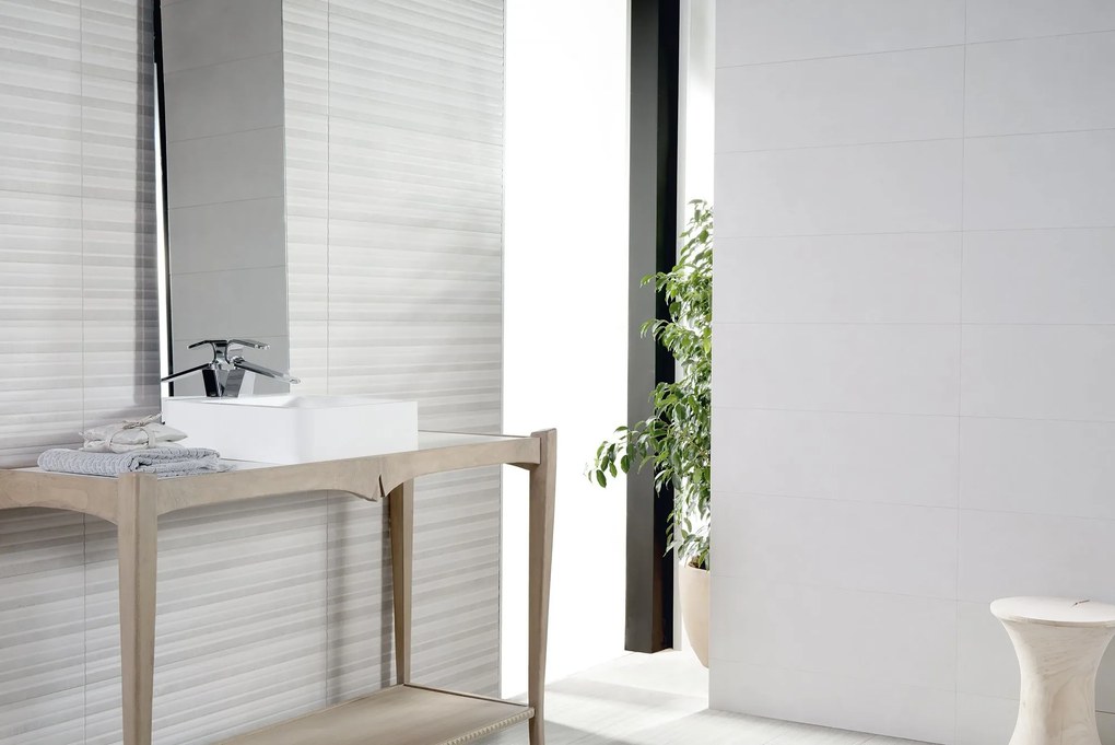Obklad Azuvi Concept Ruled White 40x120 Mat. Rett. (8435382119521)
