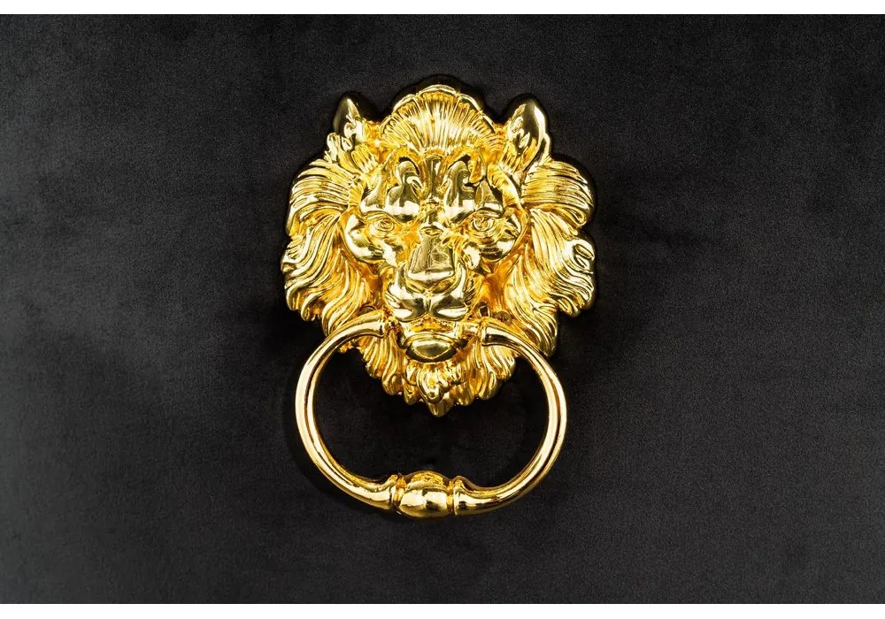 Massive home | 2SET židle MODERN BAROCCO GOLD S RUKOJETÍ černá samet