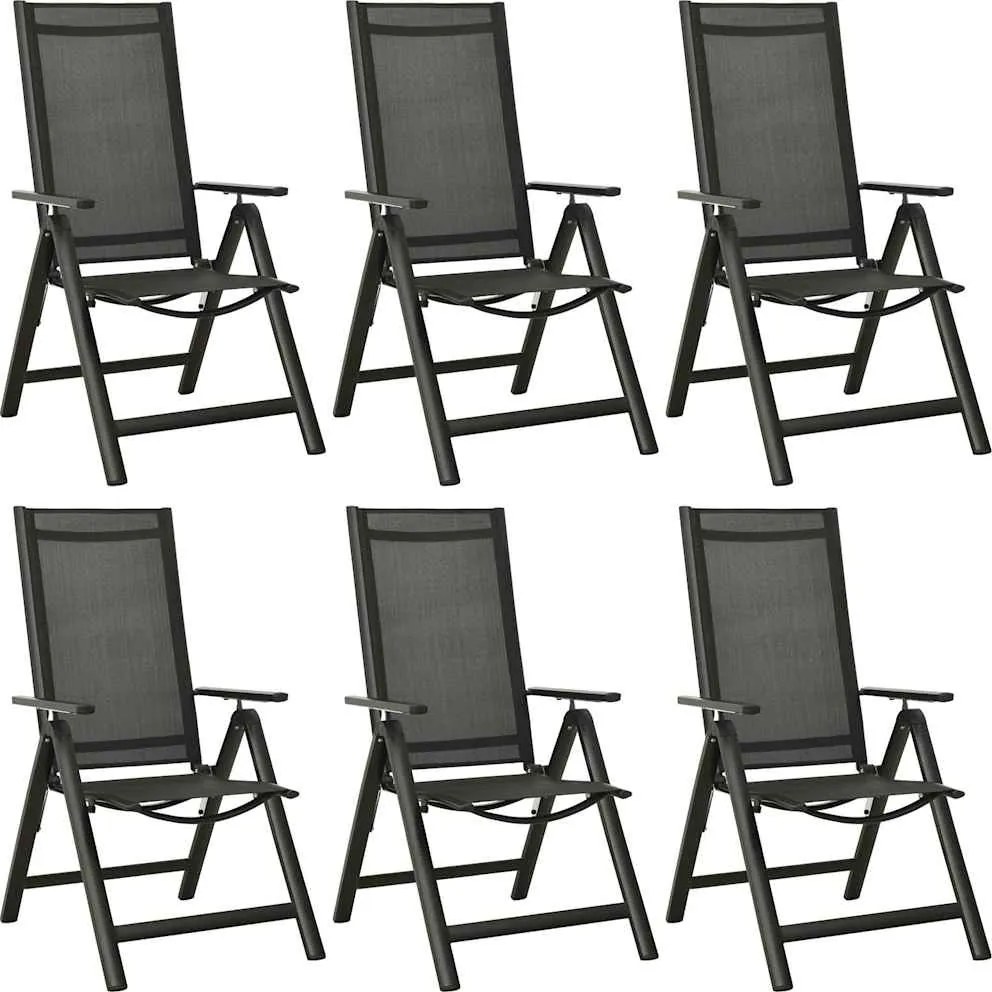 7dílný zahradní jídelní set hliník antracitový 3070637