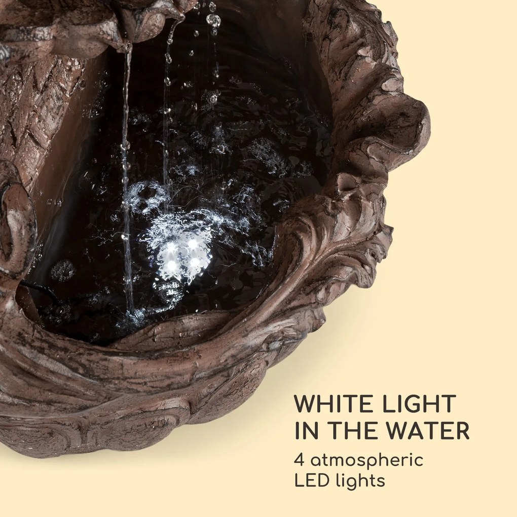 Blumfeldt Löwenstein nástěnná fontána, 2 W, solární čerpadlo, materiál: polyresin, 4 bílé LED diody, 5 m kabel