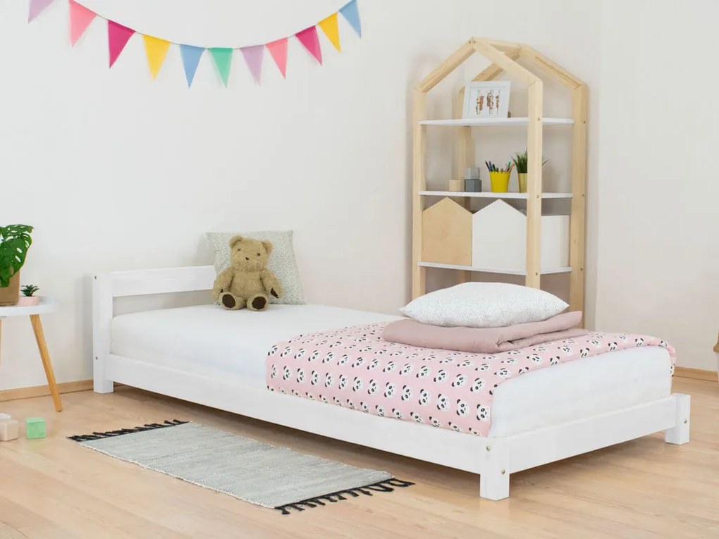 Benlemi Dětská jednolůžková postel s čelem DREAMY Zvolte barvu: Nelakovaná, Zvolte rozměr: 90x200 cm