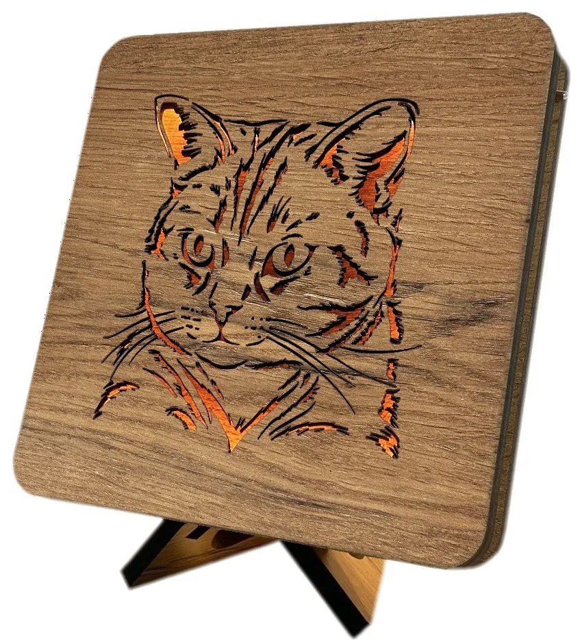 Li-Go "Kočka" lampa 19x19cm provedení povrchu: černá s patinou