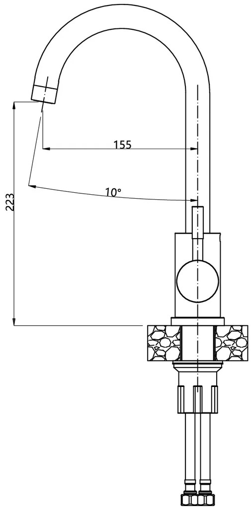 Kuchyňský nerezový dřez QUADRON LUKE 116 černý metalický + BATERIE 60x48x20 cm