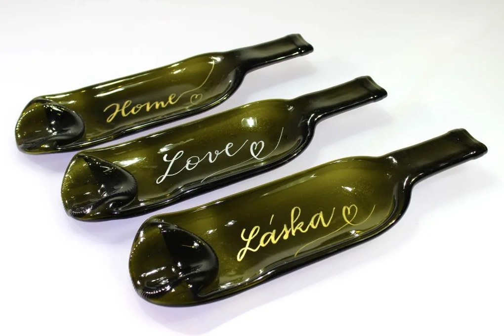 BDK-GLASS Servírovací tác z lehané skleněné láhve 1ks - s vlastním textem