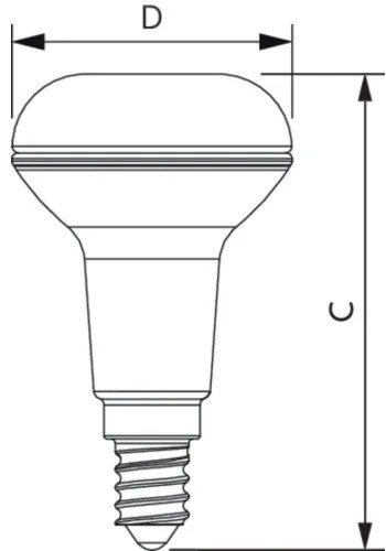 LED žárovka E14 Philips R50 2,8W (40W) teplá bílá (2700K), reflektor 36°