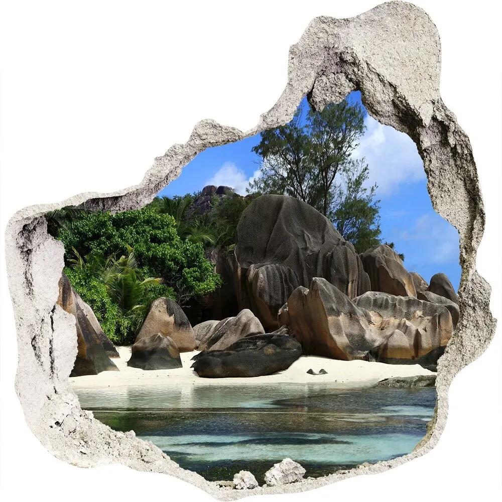 Wallmuralia Nálepka fototapeta 3D výhled Seychely panorama 75x75 cm