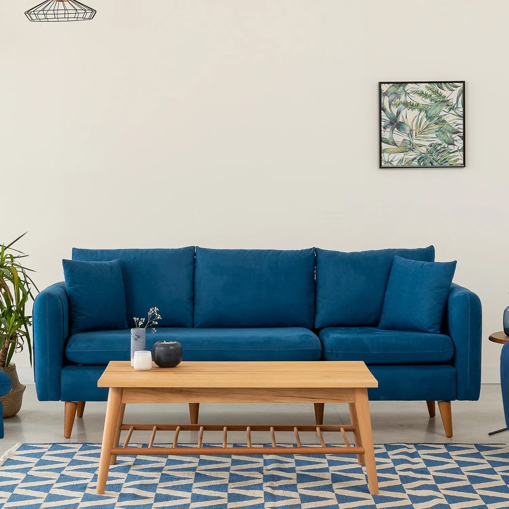 Hanah Home Pohovka SOFIA tmavě modrá 215 cm