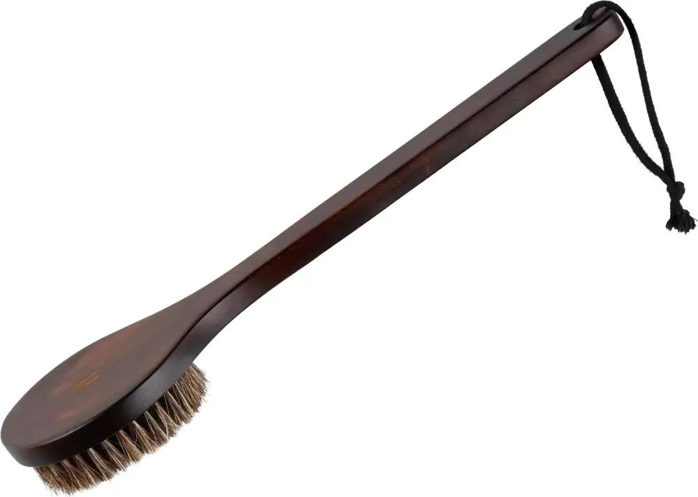 Rento masážní kartáč do sauny tmavý bambus