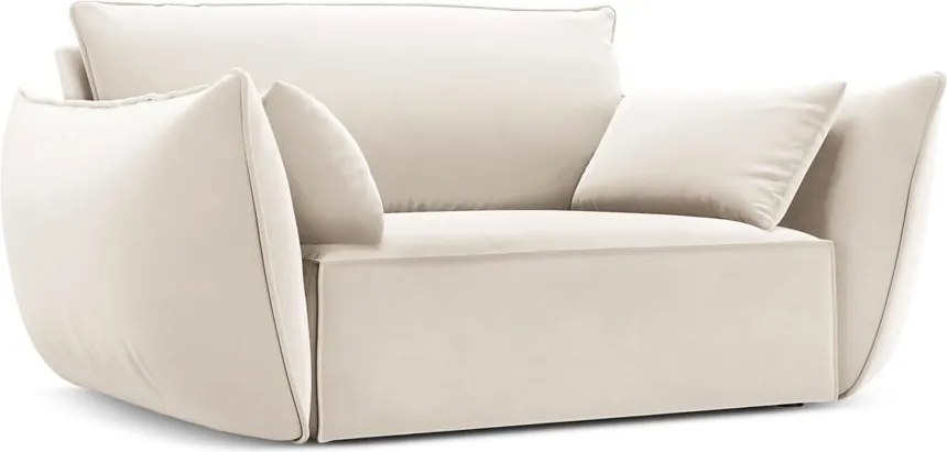 Béžové sametové křeslo Vanda – Mazzini Sofas