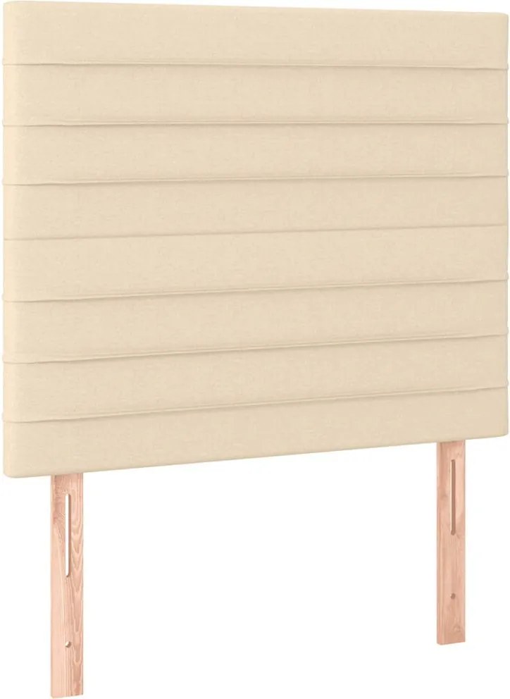 Box spring postel s matrací krémová 120x190 cm textil 3269942