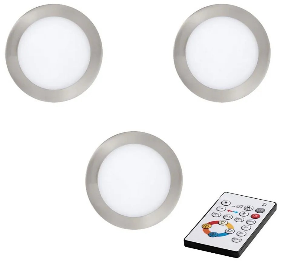 Eglo 78737 - SADA 3x LED Stmívatelné podhledové svítidlo TINUS LED/17W/230V + DO