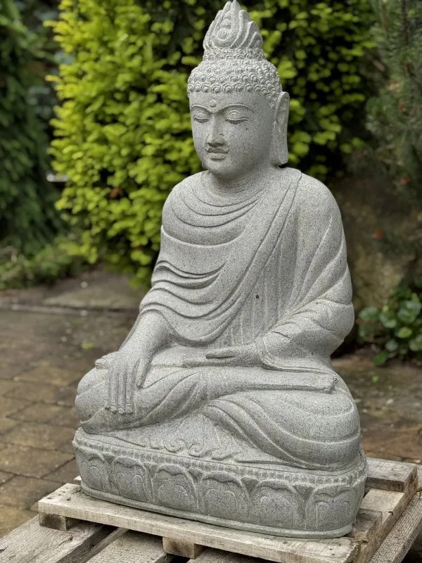Socha Buddha tesaná, 60 a 80 cm, mudra osvícení 60 cm