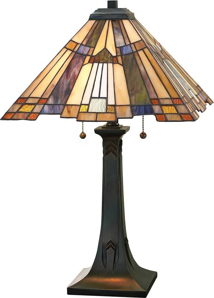 Elstead INGLENOOK vitrážová lampa 64 cm 2x60W
