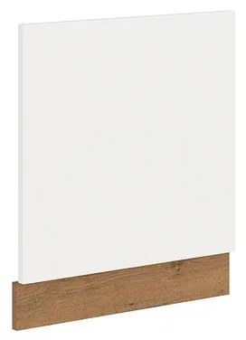 Kuchyňský front pro myčku Woodline ZM 570 x 596, Barva: Dub lancelot / bíly lesk