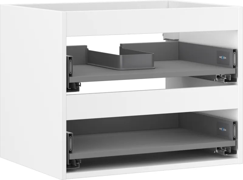 Mexen Box-A, závěsná skříňka 60 cm, 2 zásuvky, bílá matná, 91AX0-0600-470-2-01
