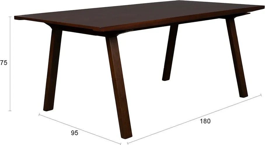 Jídelní stůl s deskou v dekoru jasanového dřeva 95x180 cm Adamello – Dutchbone
