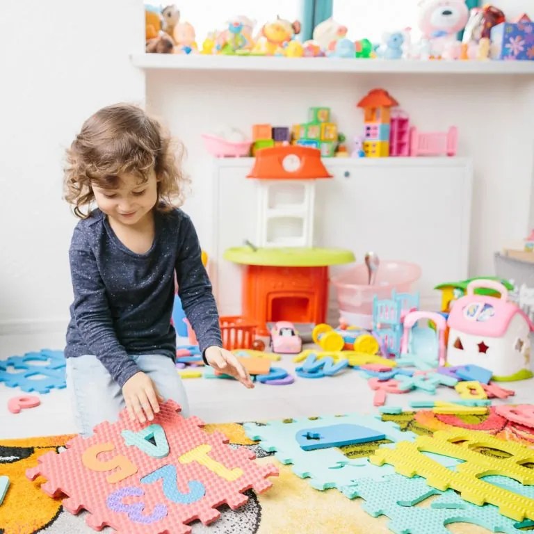 Pěnové puzzle na zem 3,6 m², 36 dílů, písmena a čísla