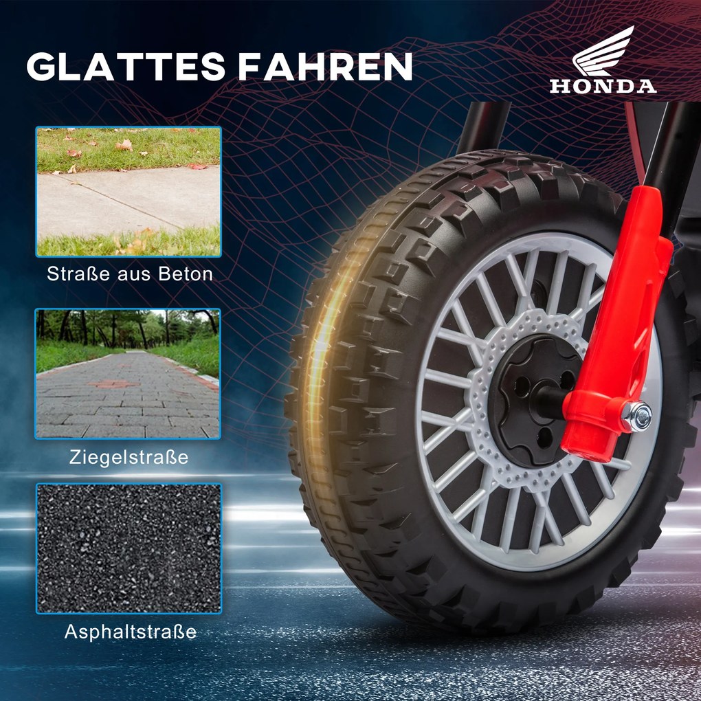 HOMCOM Elektrická Motorka pro Děti s Klaksonem a Startovací Hudbou pro Děti ve Věku 1,5-3 Let