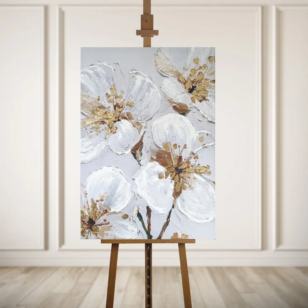 Obraz s ručně malovanými prvky 70x100 cm Petal Glow – Styler