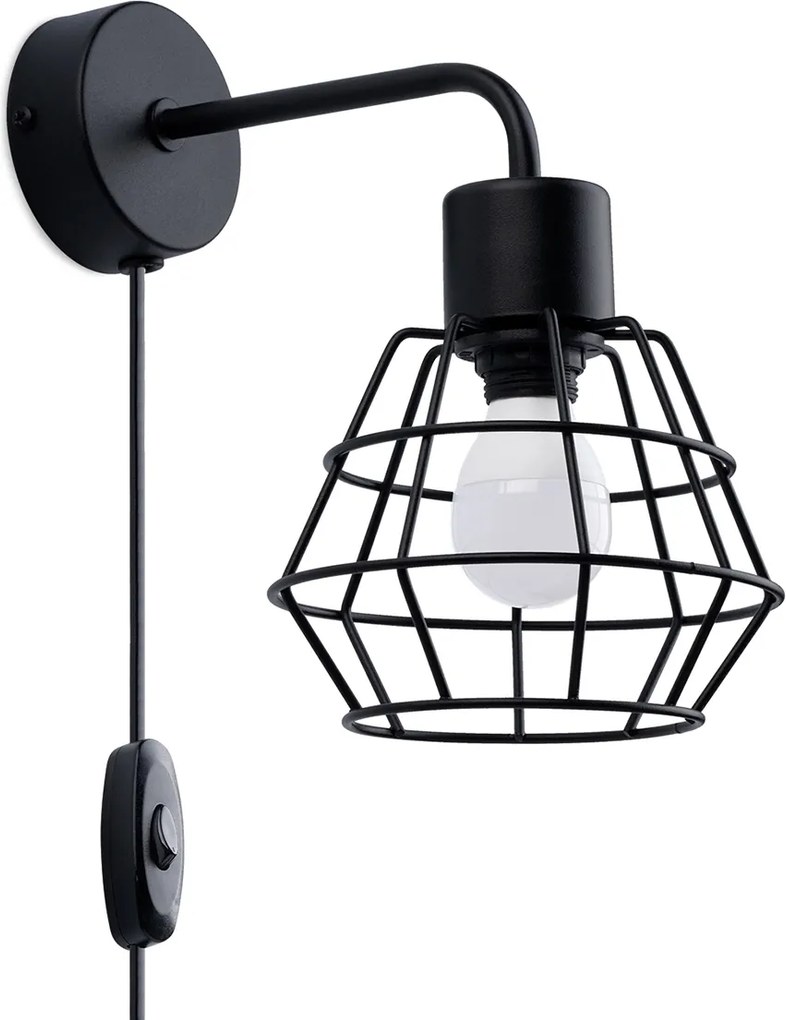 Sollux Lighting Nástěnné svítidlo SUBA černé