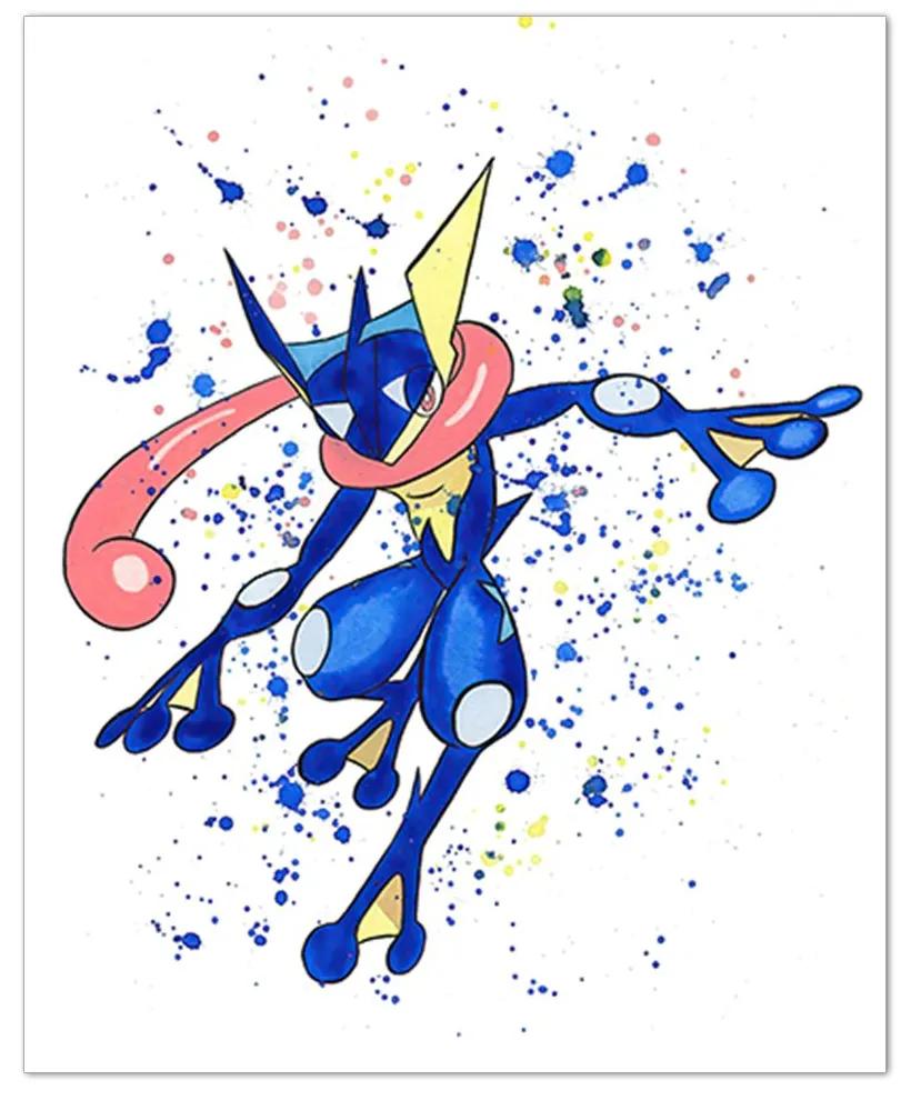 Obraz s motivem Pokémon - 4 rozměry Rozměr: 21x30 cm, Varianta: Greninja