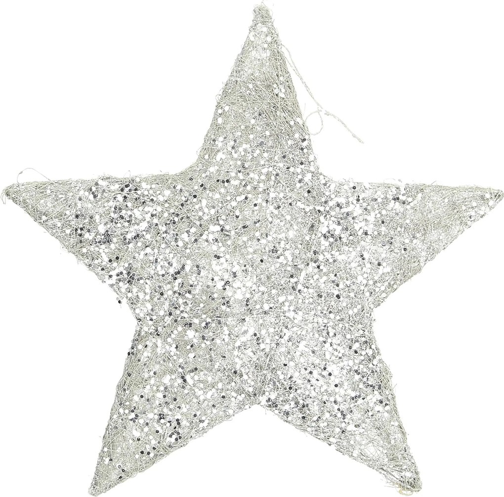 Vánoční ozdoba Star Silver 30 cm
