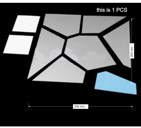 Luxusní nálepky a dekorace na zeď – 3D, zrcadlové, na míru I SENTOP SV000005S - 20x20 cm - 1kus