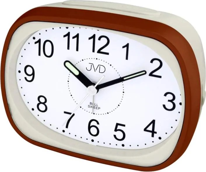 JVD Netikající tichý hnědý analogový budík JVD SRP836.11
