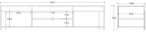 Televizní stolek FINERA bílá