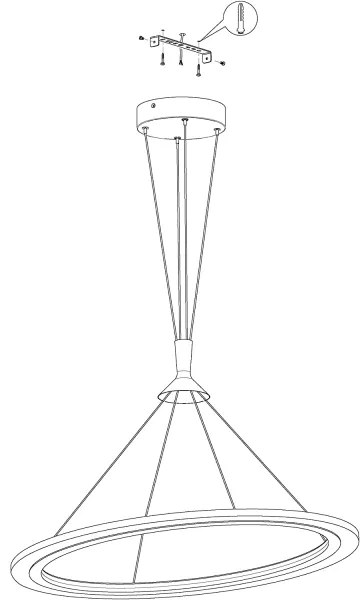 Eglo 98427 - LED RGB Stmívatelný lustr na lanku HORNITOS-C LED/37W/230V + DO