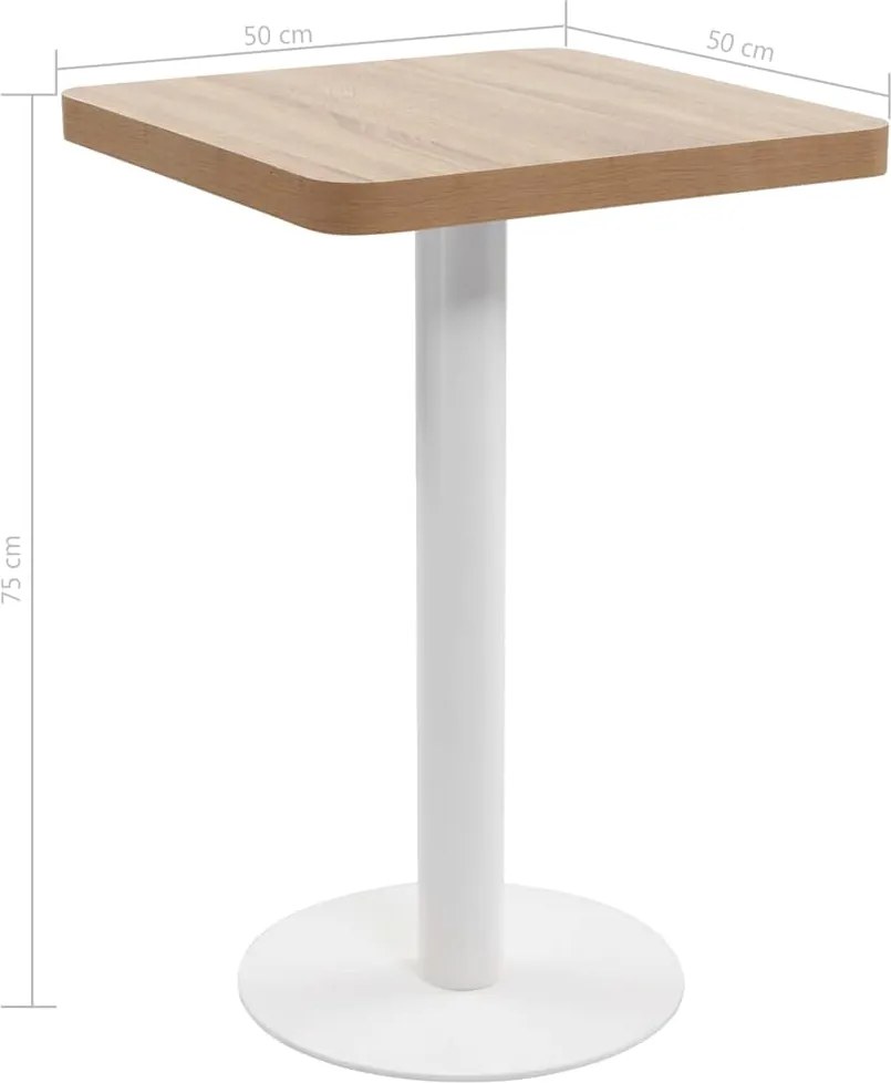 Bistro stolek světle hnědý 50 x 50 cm MDF 286426