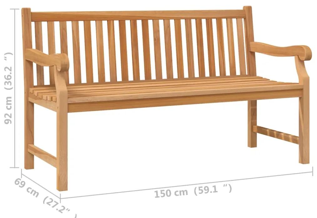 Zahradní lavice 150 cm masivní teakové dřevo,  316639