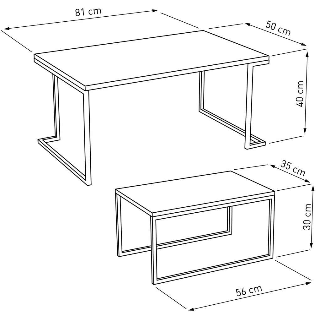 Konferenční stolek do obýváku C12, dub Hamilton ZVOLTE TYP DŘEVA:: Masiv dub ČERNÝ