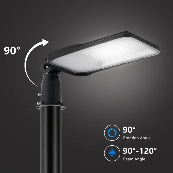 Brilagi-LED Venk. lampa se sloupem a kl. 3 m URBANLIGHT LED/100W/230V černá IP65