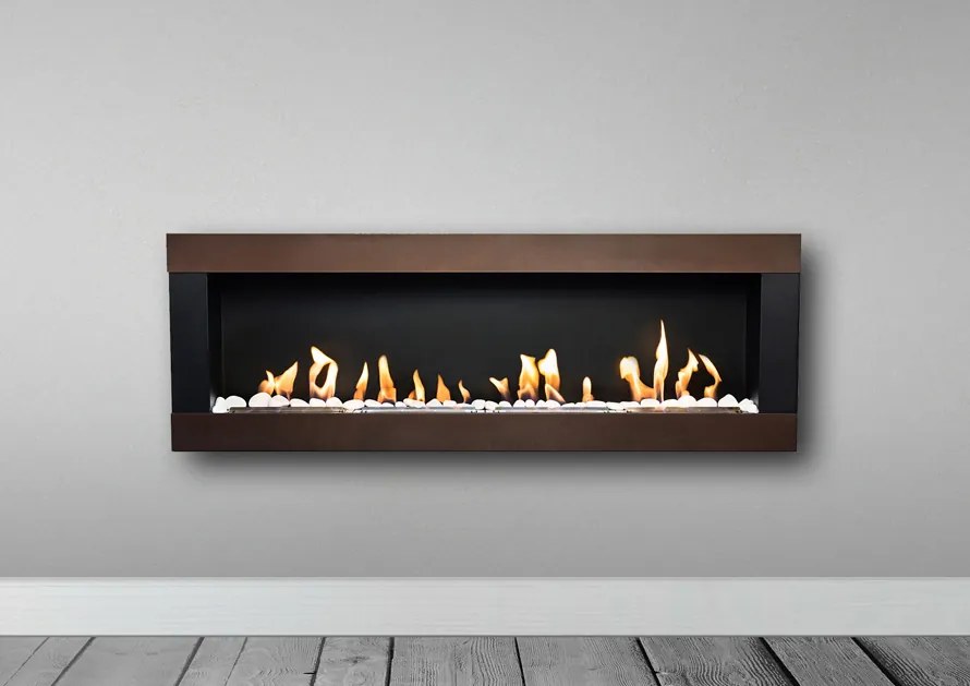 BIO FLAME biokrb Easy L Open Brown Horizontal 115x40 cm