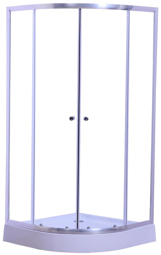 Savana Veduta Kora čtvrtkruhový sprchový kout s vaničkou Rozměr koutu: 90x90cm