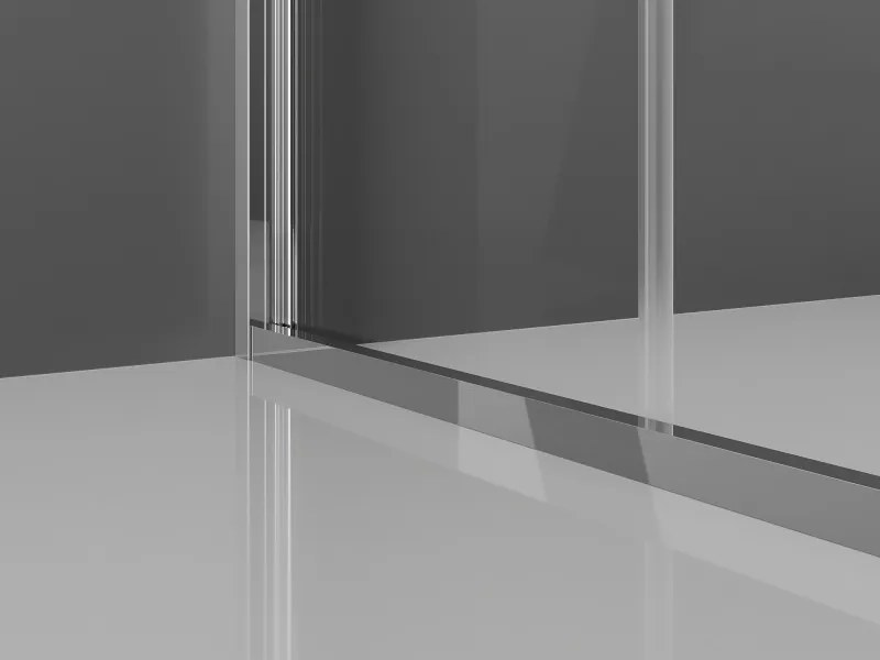 Mexen Exo, skládací sprchová kabina, dveře 120 cm + boční stěna 110 cm, transparentní sklo, chrom, 816-120-110-01-00