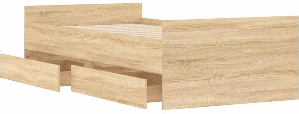 Rám postele se zásuvkami dub sonoma 90 x 190 cm 3207380