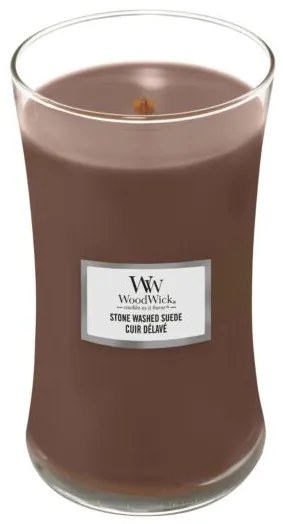 WoodWick Svíčka Stone Washed Suede váza velká, 609,5 g