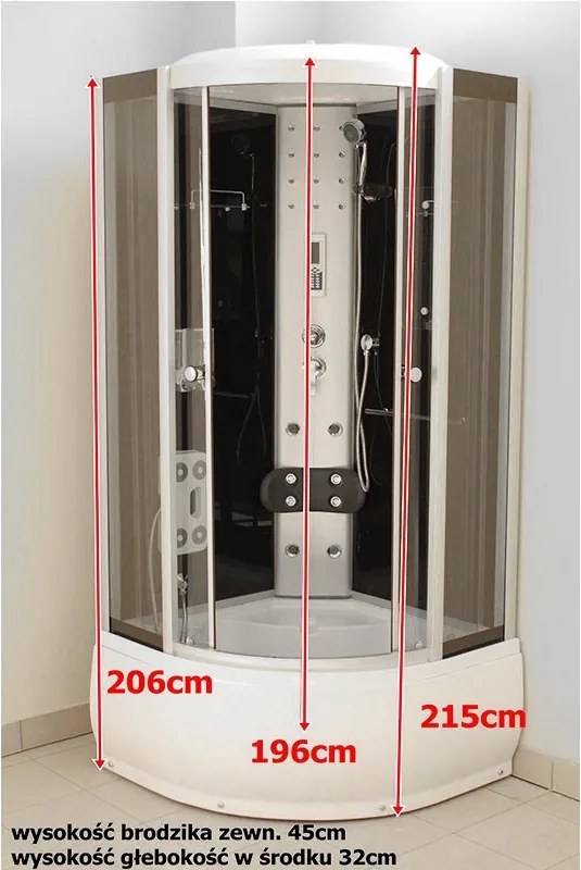 BPS-koupelny Hydromasážní box HYD-Bella 90, 90x90 bez sauny