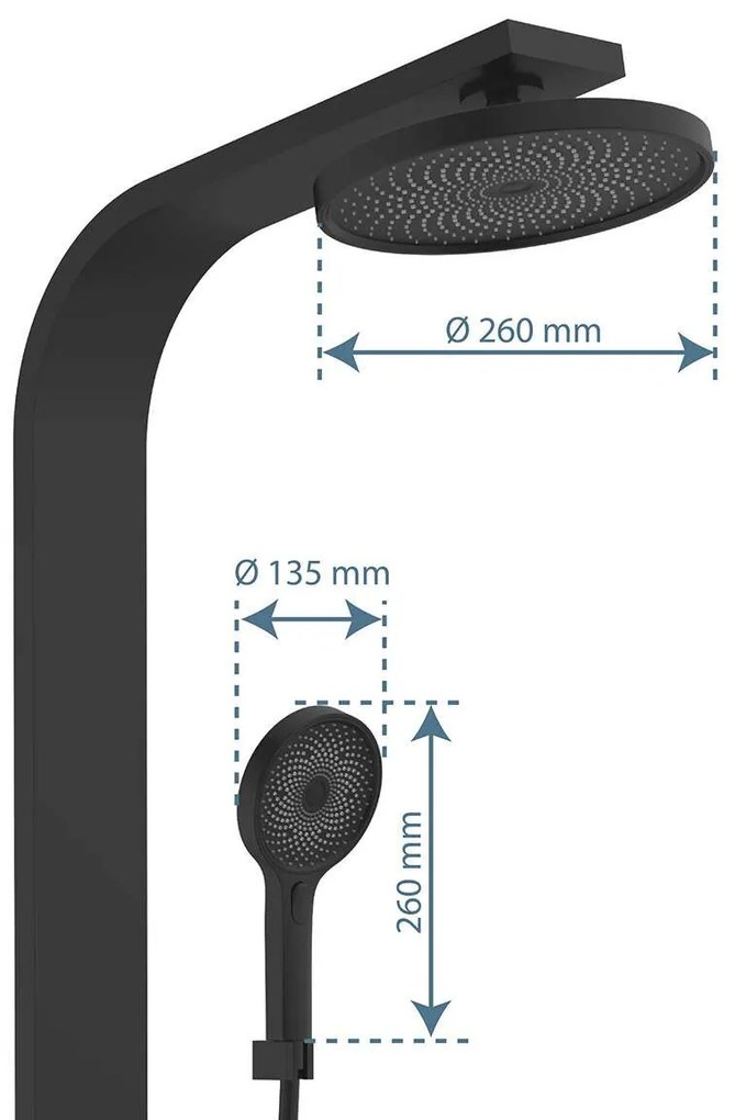 Eisl Sanitär Sprchový komplet s termostatickou baterií Samoa Rain 60576