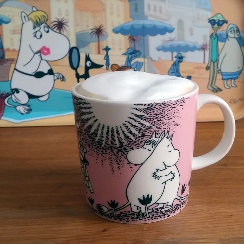 Hrnek Moomin Love 0,3l, růžový / 30. výročí, dárkový box