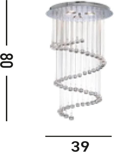 Searchlight 7743CC Závěsný lustr HALLWAY chromový s ověsy